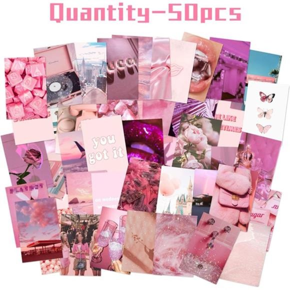 Wall Decor | 5pcs Pink Aesthetic Picture For Wall Collage 50 Set 4x6 ...